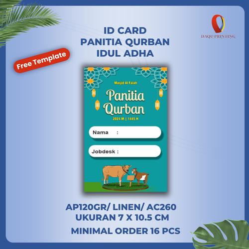 Promo kartu Name tag / ID Card panitia Qurban - Acara Lembaga ...