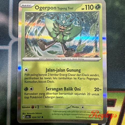 Jual Pokemon SV6S Topeng Transfigurasi - 024 Ogerpon Topeng Teal ( Holo ) - Jakarta Utara ...