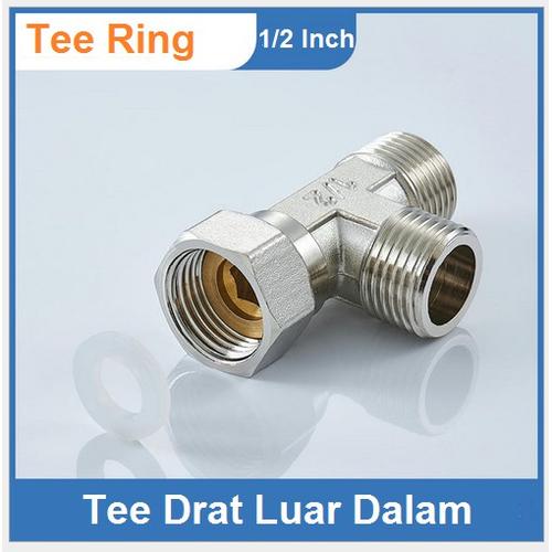 Jual Nepel T stainless Ring ukuran 1/2 inch - Tee shower mur 1/2 inch ...