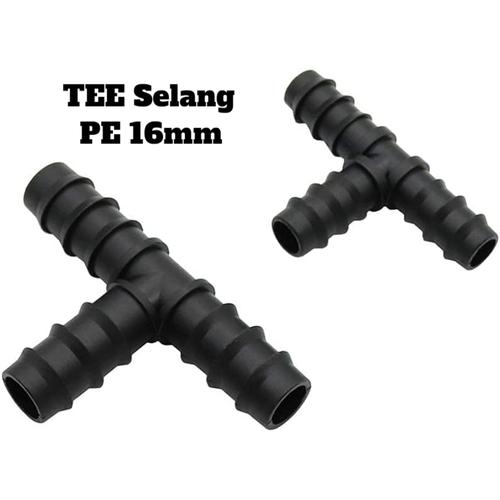 Jual Konektor TEE T selang PE 16mm Fitting 3 Cabang selang irigasi 1/2 ...