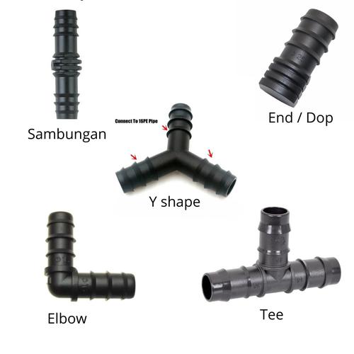 Jual Konektor Fitting Selang Irigasi PE 16mm atau selang 1/2 inch ...