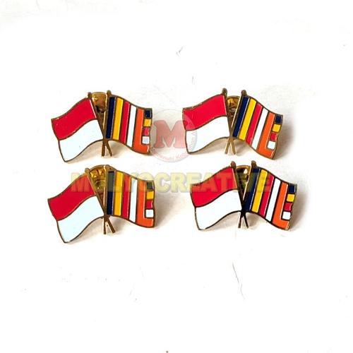 Jual Cross Flag Pin Indonesia Buddhisme Pin Bendera Persahabatan ...