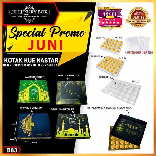 Jual Box Coklat Kotak Kue Nastar Mika Sekat Packaging Lebaran Murah ...