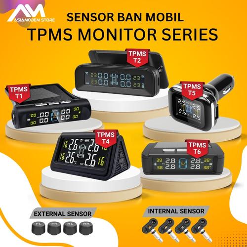 Jual TPMS Sensor Monitor Tekanan Angin Ban Mobil External Internal - TPMS T6, External - Kab ...
