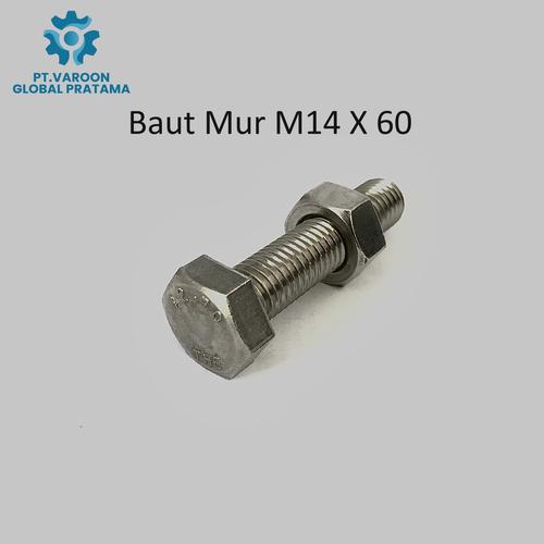Jual Baut Mur M14 x 60 SS 304 THE A2-70 - Kab. Kebumen - Varoon Global ...