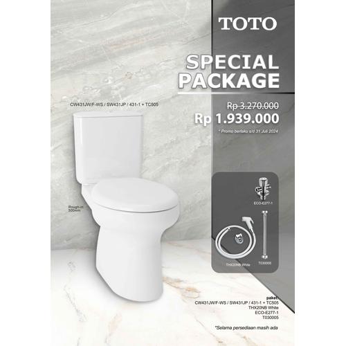 Jual FREE JET SHOWER Closet TOTO CW 431 J + TC 505 W - Jakarta Barat ...