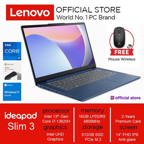 Jual Lenovo IdeaPad Slim 3 14IRH8 Core i7-13620H 16GB 512GB W11+OHS - Abyss Blue - Screen Guard ...