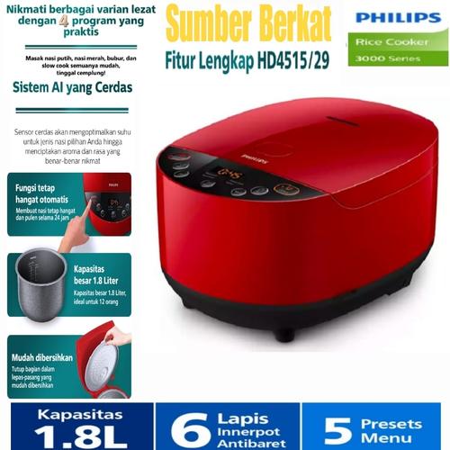 Jual PHILIPS Magic Com Digital HD 4515 - Rice Cooker 1.8L - Garansi ...