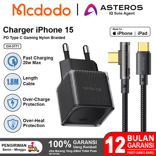 Jual MCDODO Charger Gaming iPhone 15 PD Type C Fast Charging 20w GAN ...
