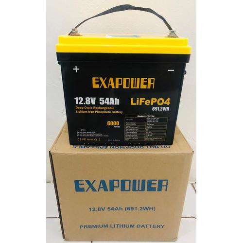 Jual Battery EXAPOWER Lithium LIFEPO4 12.8V 45Ah 50Ah 55Ah (Real 54Ah ...