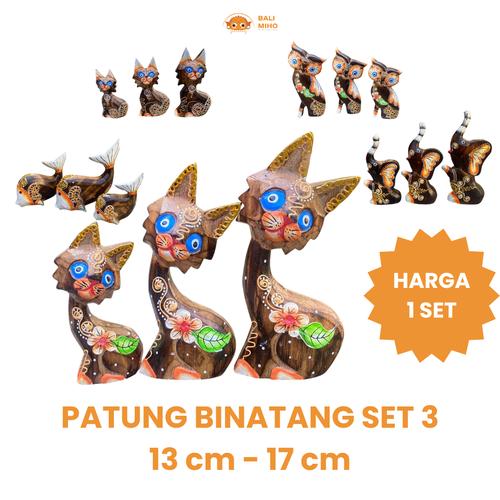 Jual Patung Binatang Lucu Set 3 - Patung Gajah Set - Patung Owl Set ...