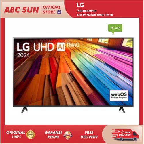 Promo New 2024 LG 75UT8050 PSB Led Tv 75 Inch Uhd 4k Hdr Web Os ...