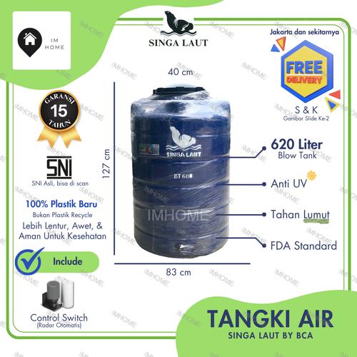 Jual Tangki / Toren Air Singa Laut 600 Liter Anti Lumut Blow Tank 500 ...