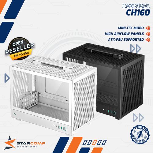 Promo DEEPCOOL CH160 White / Black MINI ITX SFF PC CASE CASING GAMING CH 160 - Hitam Cicil 0% 3x ...