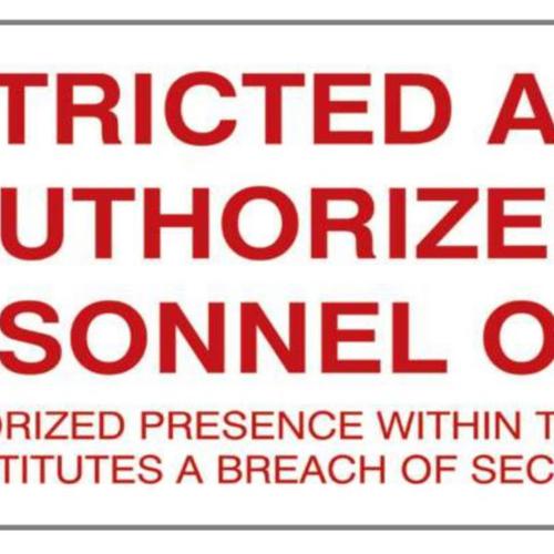 Jual IMO Symbol Restricted Area Authorized Personnel Only 25 x 50 cm ...