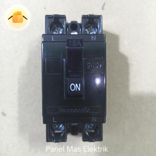 Jual MCCB Mini 2 Pole 15 Amper 240V Safety Breaker HB Panasonic ...