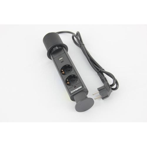 Jual INDORACK P02C PDU 2 Outlet Stop Kontak Tanam 2 Lubang w/ 1 USB & 1 ...