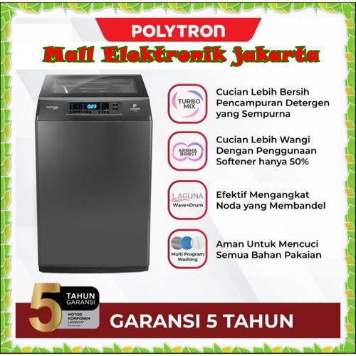Jual MESIN CUCI 1 TABUNG POLYTRON PAW 7029 Y TOP LOADING 7 KG ZEROMATIC ...