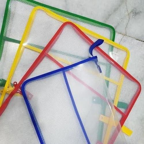 Jual Map Plastik Resleting Jaring Folio Lusin/Zipper Bag/Map Jala ...