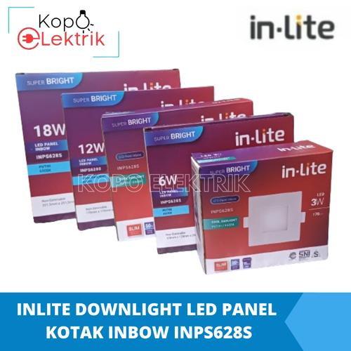 Jual Lampu Downlight LED Panel InLite Kotak Inbow INPS628S 3W 6W 9W 12W ...