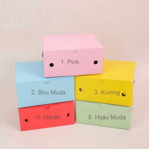 Jual dus snack warna box kotak kemasan jajanan pasar ukuran 14 x 12 x 7 ...