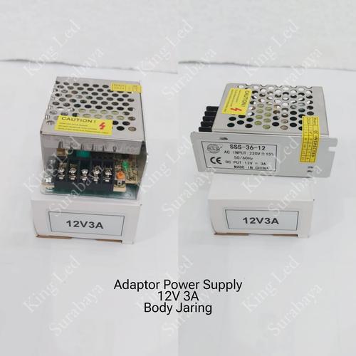 Jual Adaptor 12V 3A Power Supply Switching LED Jaring 3 Ampere 12 Volt DC - Kota Surabaya - King ...