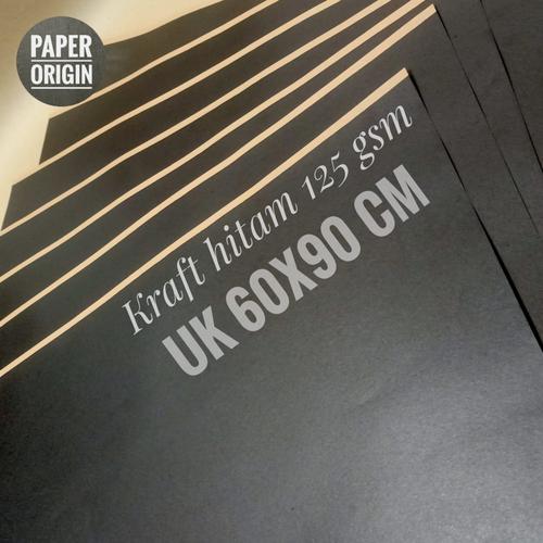 Jual BLACK KRAFT PAPER / KERTAS KRAFT HITAM 125 GSM UK 60 CM x 90 CM ...