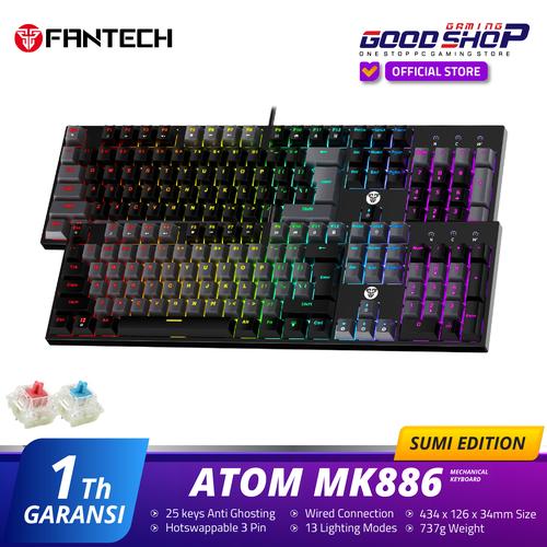 Promo Fantech ATOM MK886 RGB Gaming Mechanical Keyboard Full Size ...