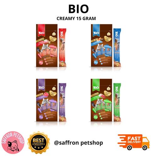 Jual BIO CREAMY SNACK KUCING TUNA, SALMON, CHICKEN TUNA, CHICKEN ...