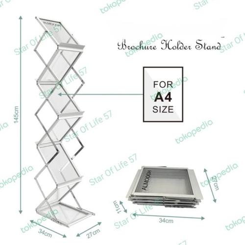 Jual Rak Brosur Acrylick Lipat 4 Susun 7 Susun Terbaru - Rak Besi Hitam ...