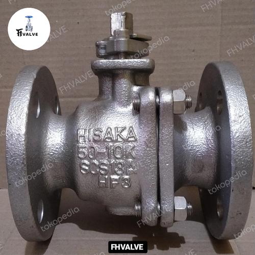 Jual Ball Valve Stainless HISAKA SCS13 2" Inchi Flange Jis 10K-50 SS304 ...