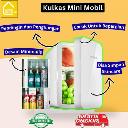 Jual Kulkas Mini Mobil Pemanas Dan Pendingin Minuman Makanan Fridge Bar ...