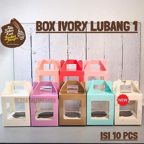Jual BOX CUPCAKE IVORY SATUAN ISI 10 PCS / DUS CUPCAKE / BOX MUFFIN ...