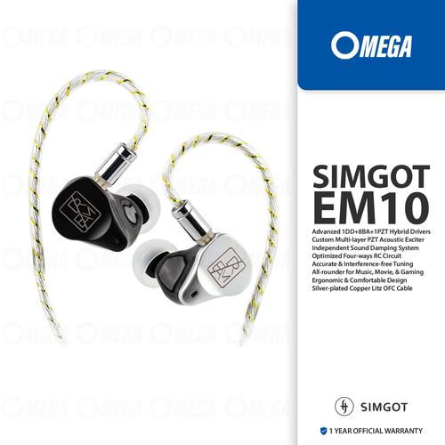 Promo SIMGOT EM10 1DD + 8BA + 1 PZT Hybrid Drivers 2pin In-ear IEM ...