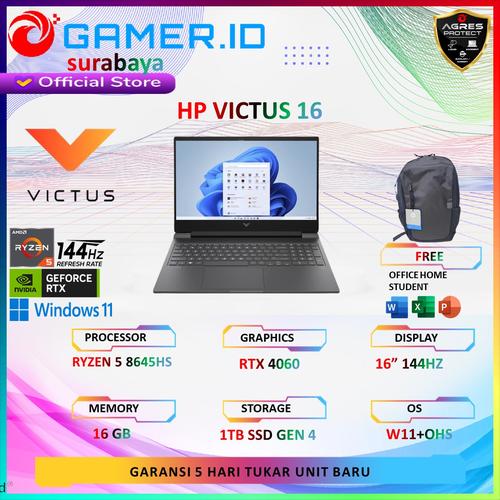 Promo Hp Victus Gaming 16 Ryzen 5 8645HS RTX 4060 8GB 16GB 1TBSSD W11 ...