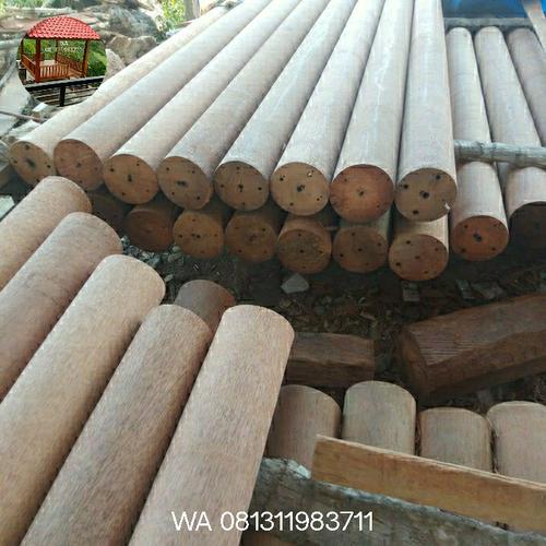 Jual #kayu Glugu#tiang kayu kelapa panjang 3m diameter 18 cm ukuran dan ...
