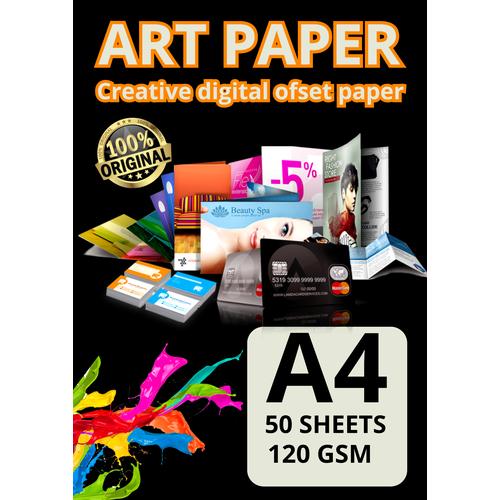 Jual Kertas Art Paper A4 120 gsm Premium Original isi 50 Lembar - Kota ...