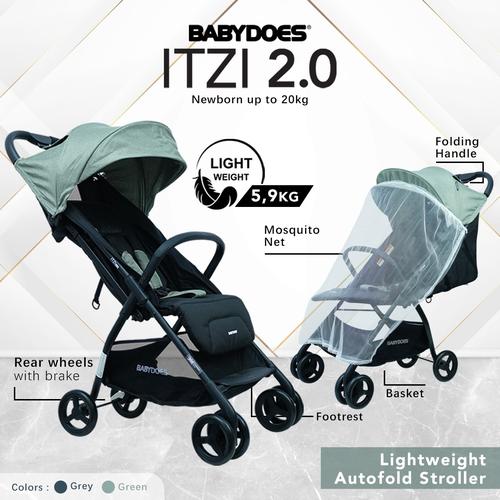 Jual Stroller Babydoes Itzi 2.0 Autofold - Green, Garansi 6 Bln ...