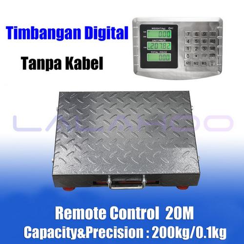 Jual Timbangan Digital Barang Wireless Tanpa Kabel 200 Kg /Timbangan ...