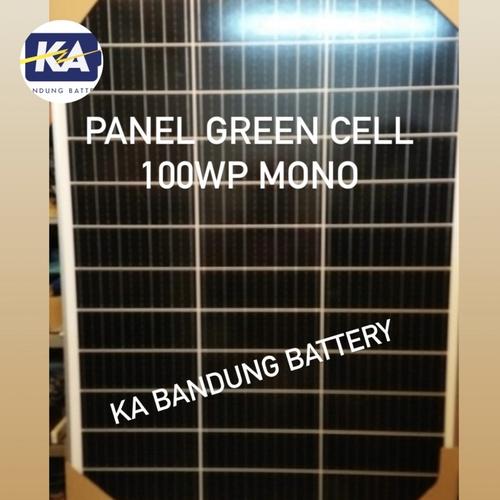 Jual PROMO solar panel surya green cell 12v 12 v 100wp 100 wp MONO ...