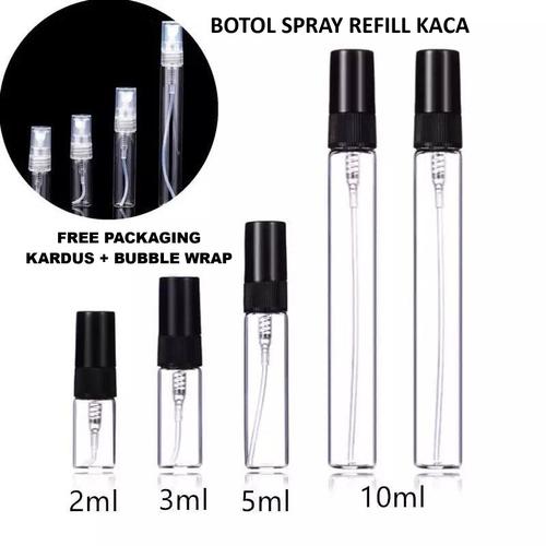 Jual Botol Parfum Spray Mini kaca Travel Size Refill Decant Vial Ulir ...