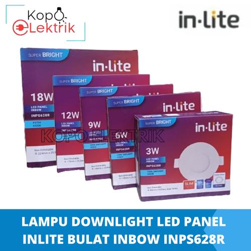Jual Lampu Downlight LED Panel InLite Bulat Inbow INPS628R 3W 6W 9W 12W ...