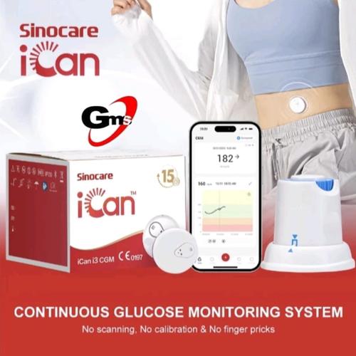 Jual Sinocare iCare CGM Alat Cek Gula Darah Model Chip Pasang di Badan 15 Hari Berkelanjutan 24 ...