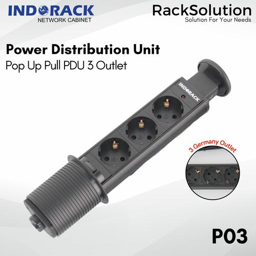 Jual INDORACK PDU 3 Outlet Power Socket Stop Kontak Tanam 3 Lubang ...