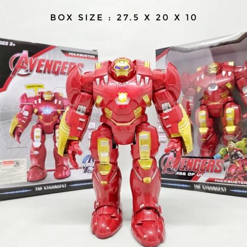 Jual Original Mainan Robot Robotan Hulkbuster Fungsi Gerak Lampu dan ...