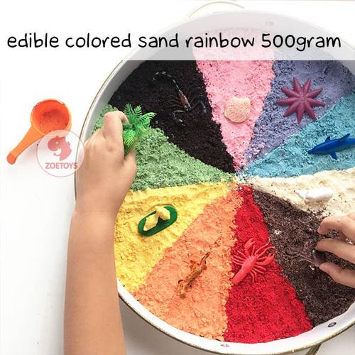 Jual Zoetoys Edible Colored Sand Rainbow Mud 500gram | Food Grade Bisa ...