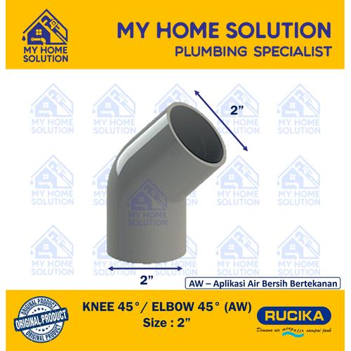 Jual KNEE 45 | ELBOW 45 | KENI 45 2" RUCIKA Tipe AW - Jakarta Selatan ...