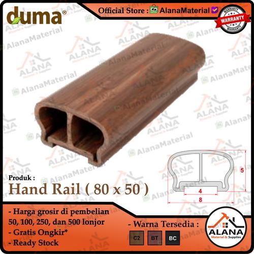 Jual WPC Duma Hand Rail ( 80 x 50 ) Tahan Air dan Panas Pegangan Tangga ...