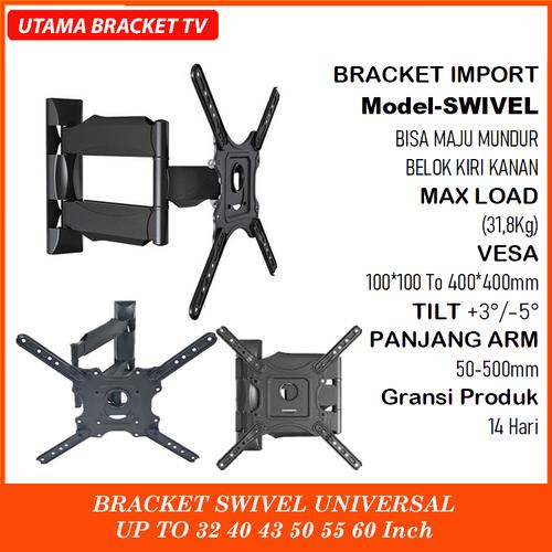 Jual Bracket tv 43 inch Bracket swivel Bracket lengan Bracket tv 32 43 ...