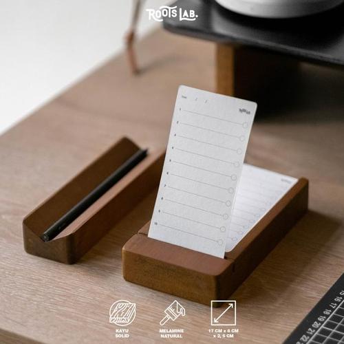 Jual Desk Notes Stand | Kertas Memo Meja Kerja Kayu | Notebook Notepad ...